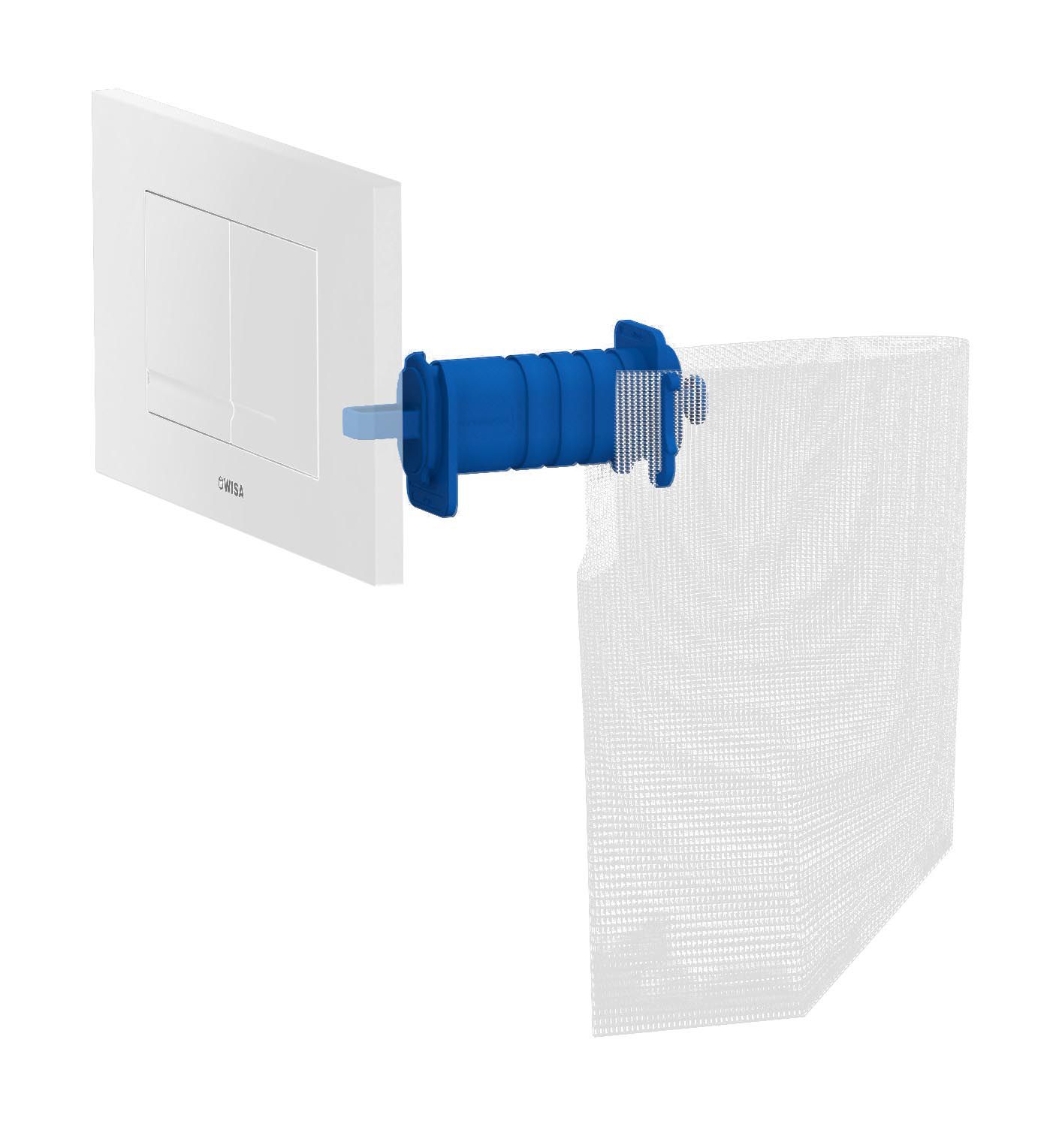 FORMAT Tec WC-Abdeckplatte Kantos weiß mit Fresco Blue, Dualflush ...