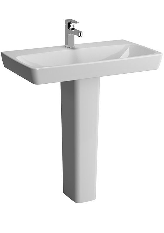 VitrA Bad Waschtisch Metropole 80 x 46 cm, weiß VC, ohne Überlauf, 1 ...